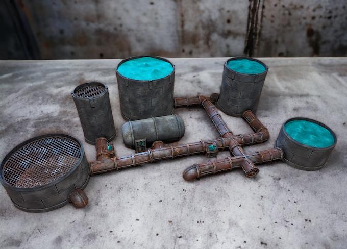 Pipes and Vats | 3D Printed Terrain Sets - QP3D Wargames