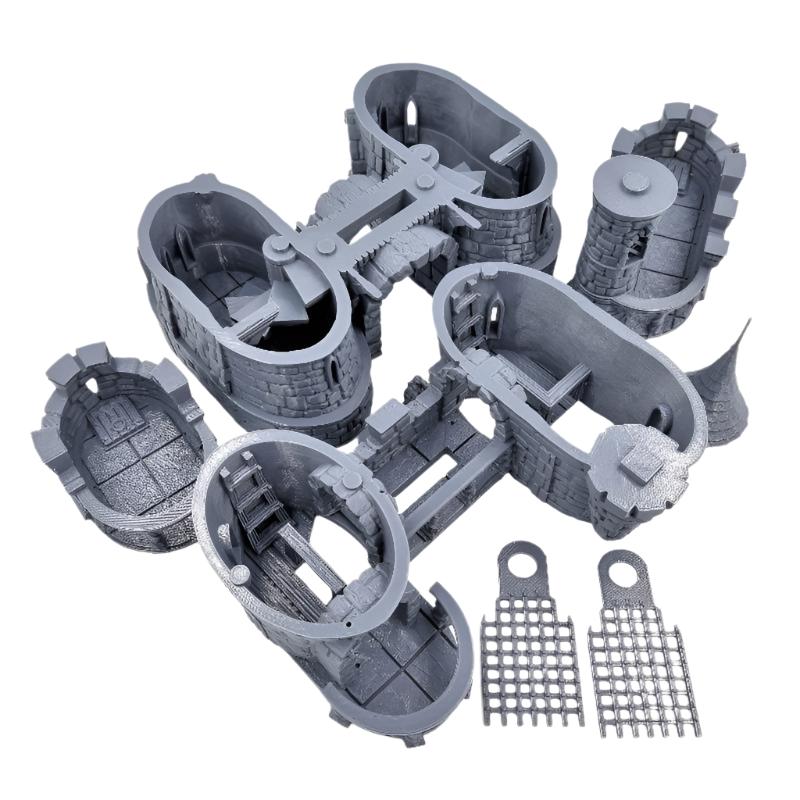 Barbican Gate Wall - Building with Modular Castle Wall Connection | 3D ...