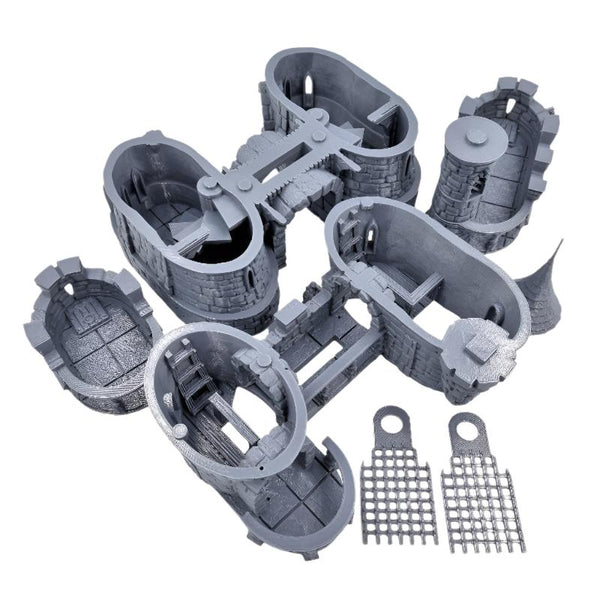 Barbican Gate Wall - Building with Modular Castle Wall Connection | 3D ...