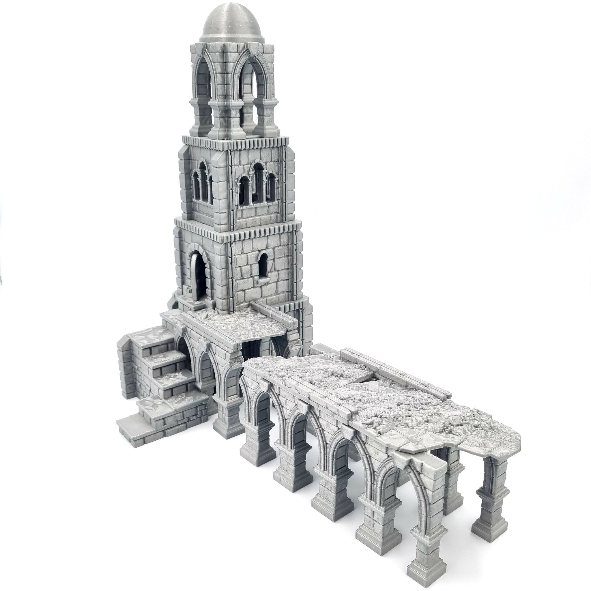 Battle Tower with Pillars | 3d Printed Fantasy Terrains – QP3D Wargames