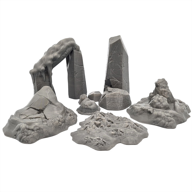 Frozen Rocks Terrain | 3d Printed Models – QP3D – QP3D Wargames