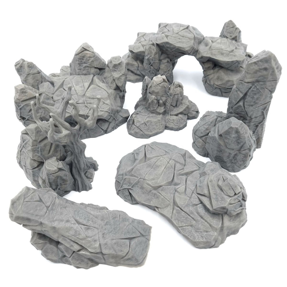 Jagged Rocks Scatter Terrain | 3d Printed Models – QP3D – QP3D Wargames