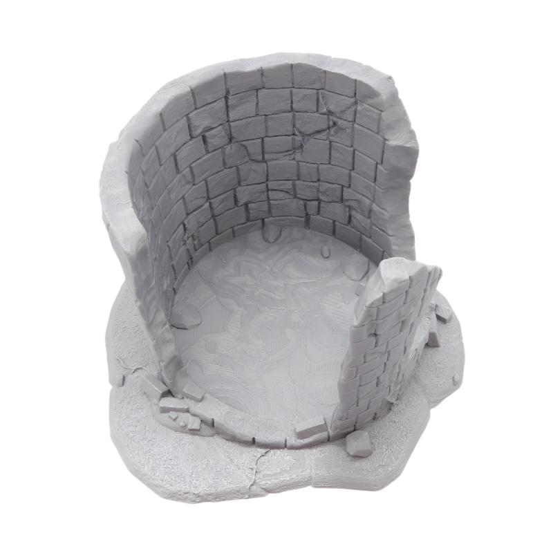 Ruined Round Stone Tower | 3D Printed Models – QP3D – QP3D Wargames