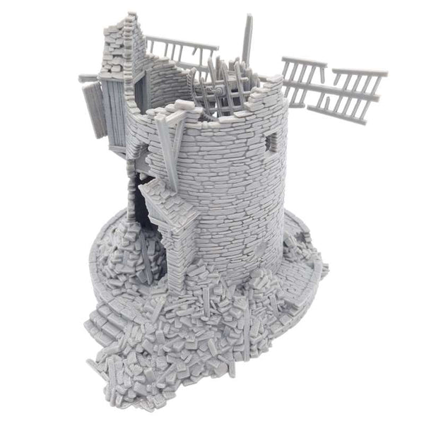 Ruined Stone Windmill – QP3D Wargames
